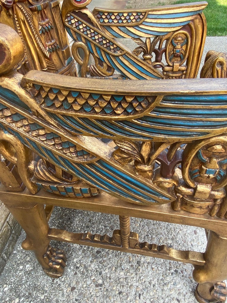 Egyptian Revival Style Throne For Sale at 1stDibs