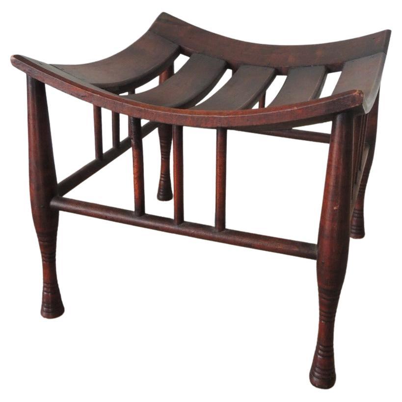Egyptian Style Oak Thebes Stool at 1stDibs