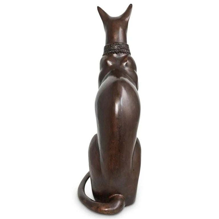 Egyptian Style Bronze Cat Sculpture at 1stDibs
