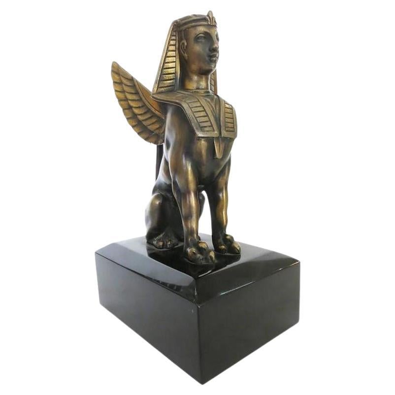 Egyptian Style Bronze Sphinx Griffin Sculptures For Sale at 1stDibs