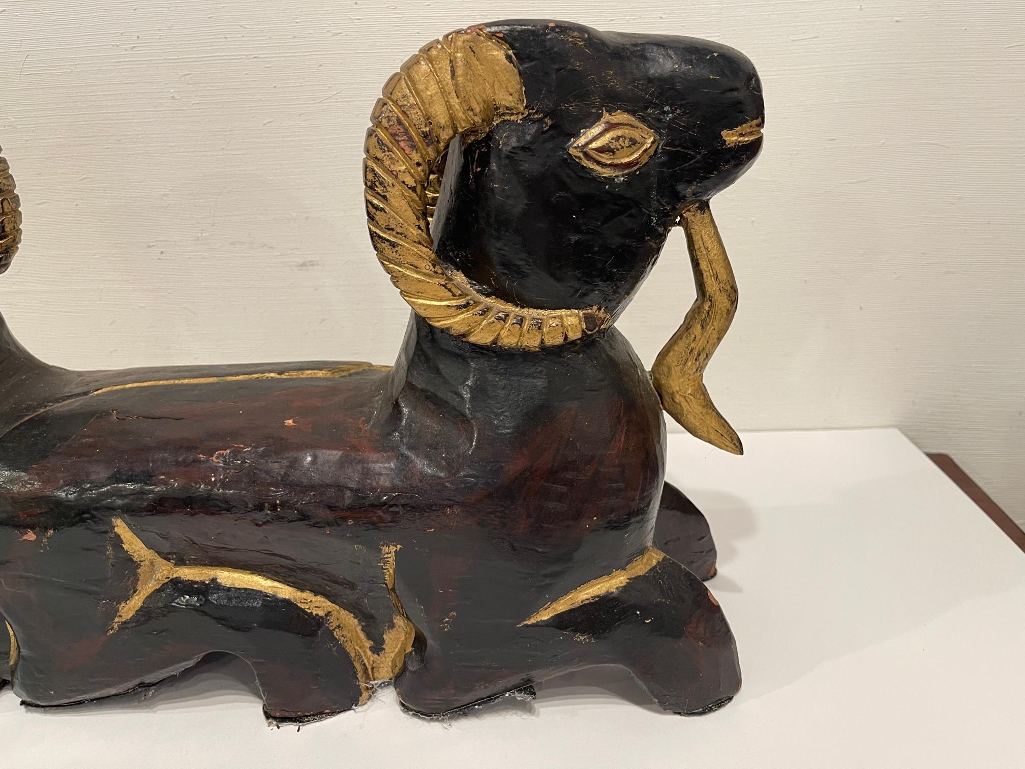 Egyptian Two Headed Ram Sculpture, 20th Century For Sale at 1stDibs ...