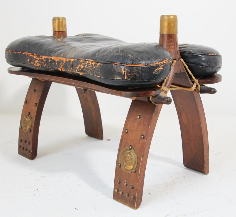 Egyptian Vintage Camel Saddle Stool at 1stDibs