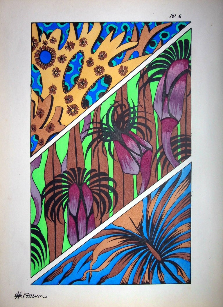 E.H. Raskin - Art Deco, The Sea : Oneiric Flowers, 1926 - Original ...