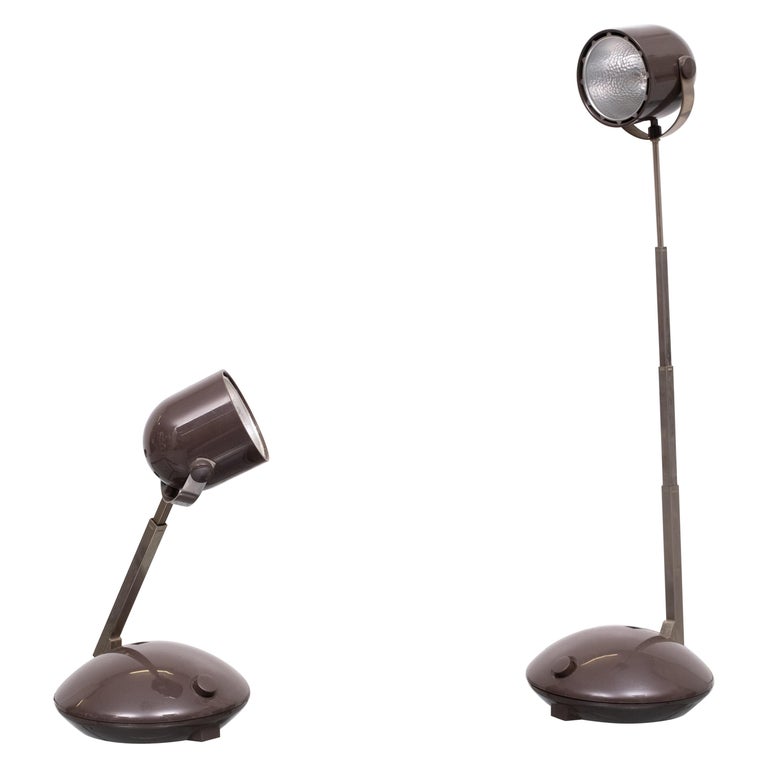 Eichhoff Telescope Bedside Table Lamps, 1970s at 1stDibs