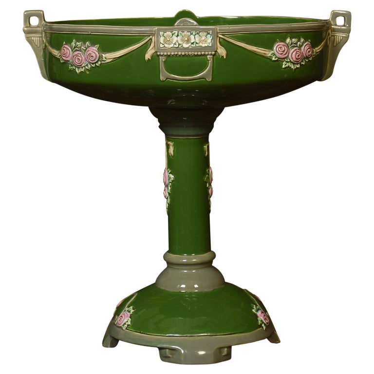 Eichwald Art Nouveau glazed centrepiece For Sale at 1stDibs