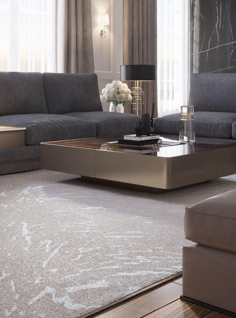 Eight Beige - Luxury Modern Hand Knotted Wool Tencel Allo Rug For Sale ...