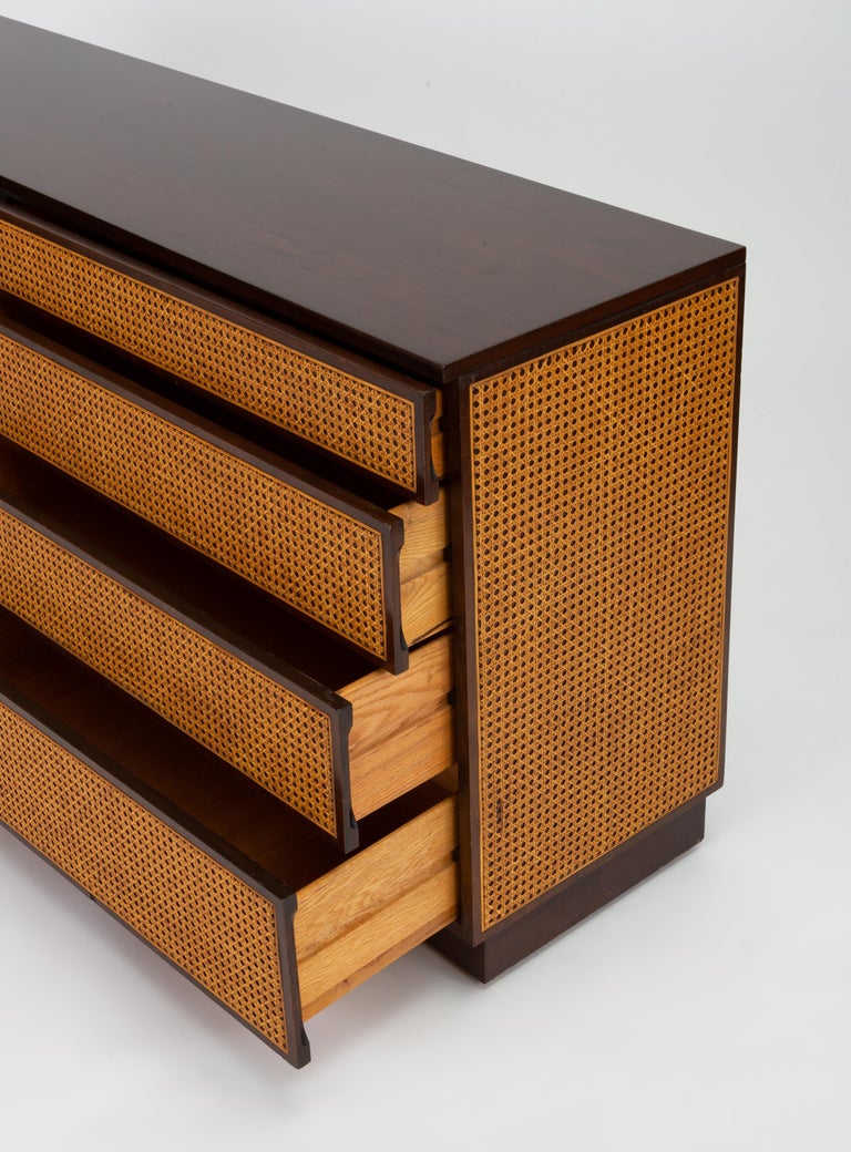 Eight Drawer Dresser with Woven Cane Paneling from Directional Custom ...