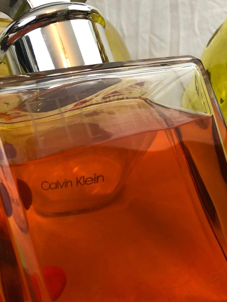 Eight Factice Perfume Store Display Bottles, Calvin Klien, Dior, Ralph ...