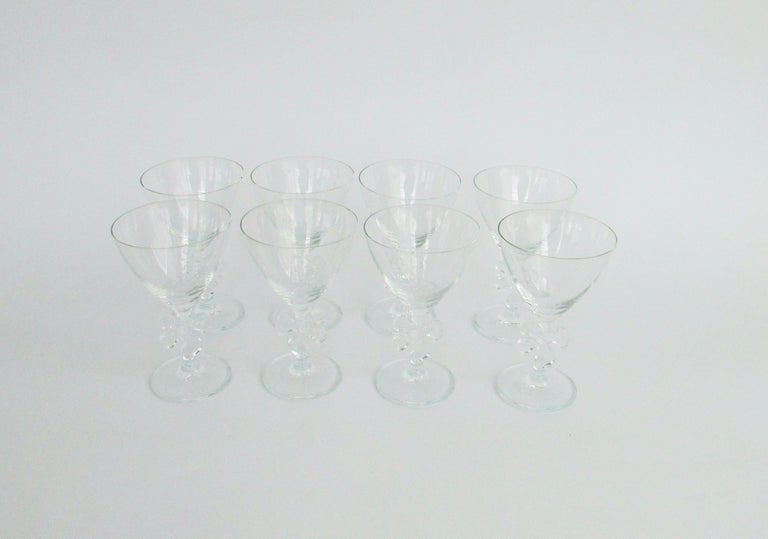 Eight Fun and Fancy Marc Aurel Wine Glasses with Jigsaw Stem For Sale ...
