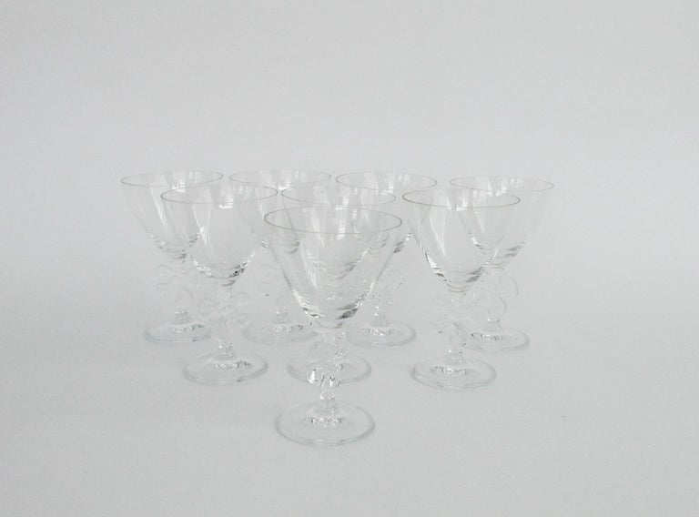 Eight Fun and Fancy Marc Aurel Wine Glasses with Jigsaw Stem For Sale ...