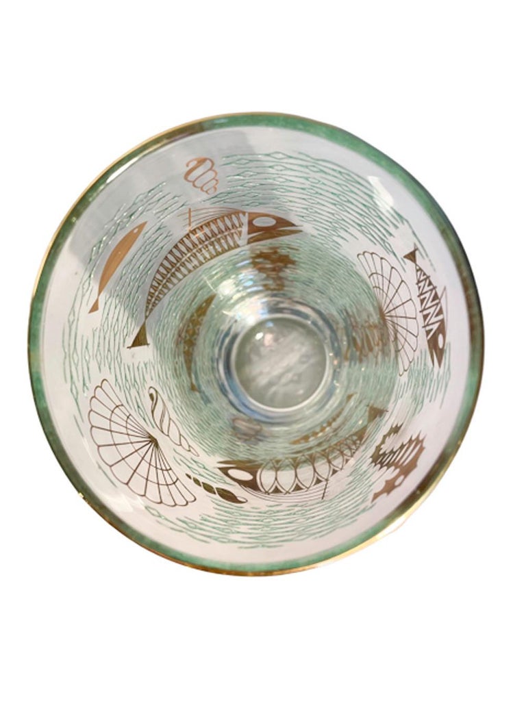 Eight Midcentury Libbey Glass 'Marine Life' Atomic Design Tumblers For ...