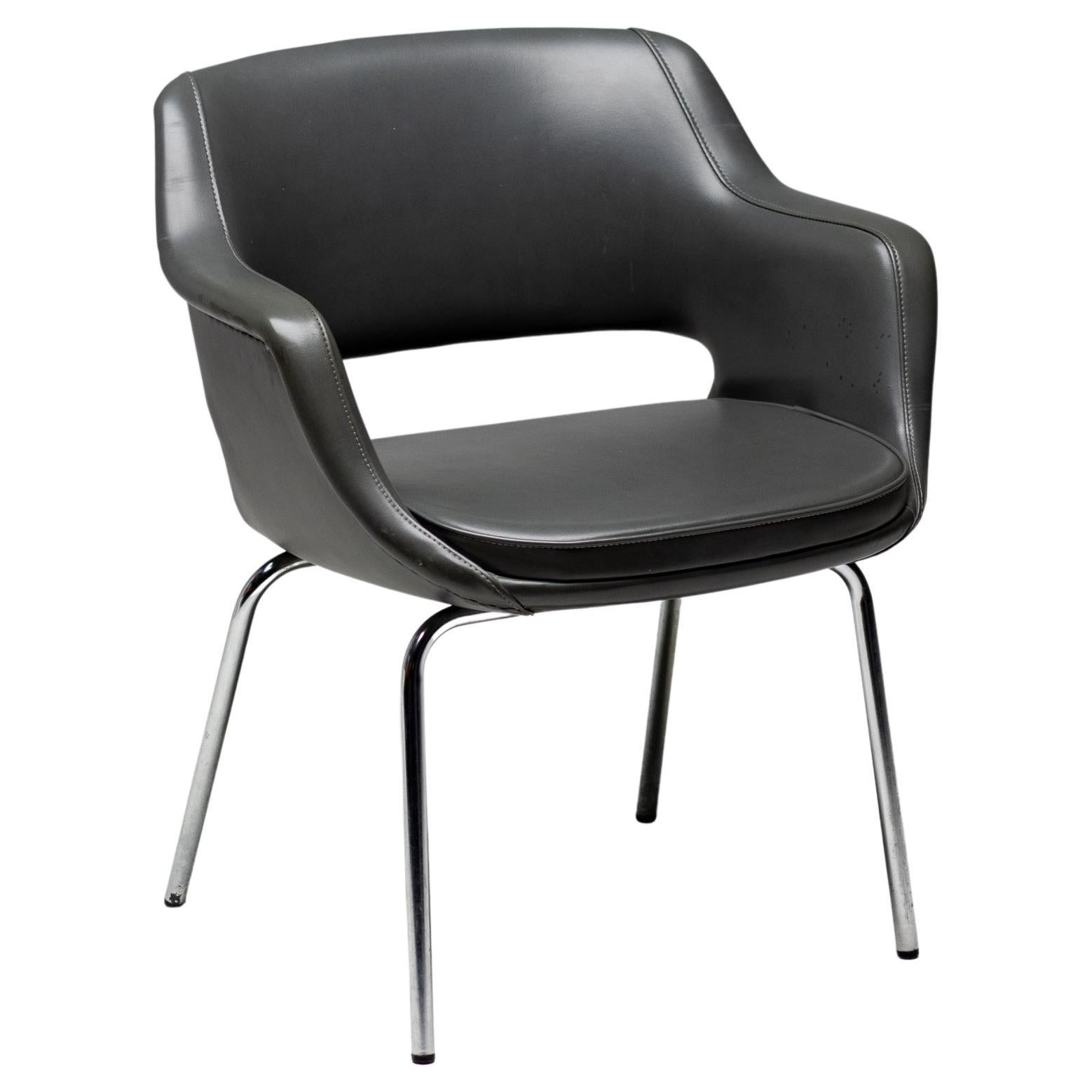 Eight Olli Mannermaa Kilta Chairs in Elephant Hide Grey Naugahyde For ...