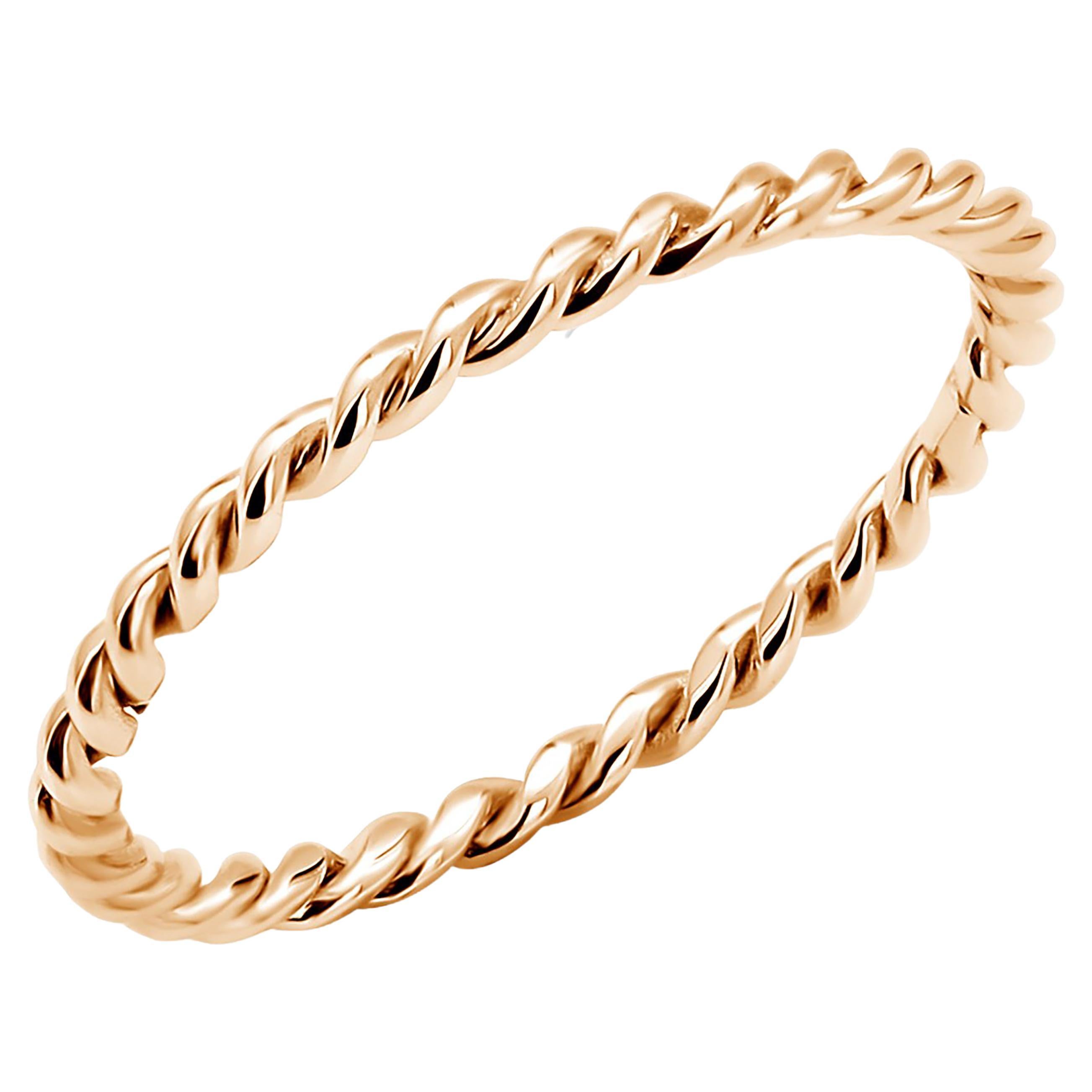 Rope Design Diamond Gold Band Ring at 1stDibs