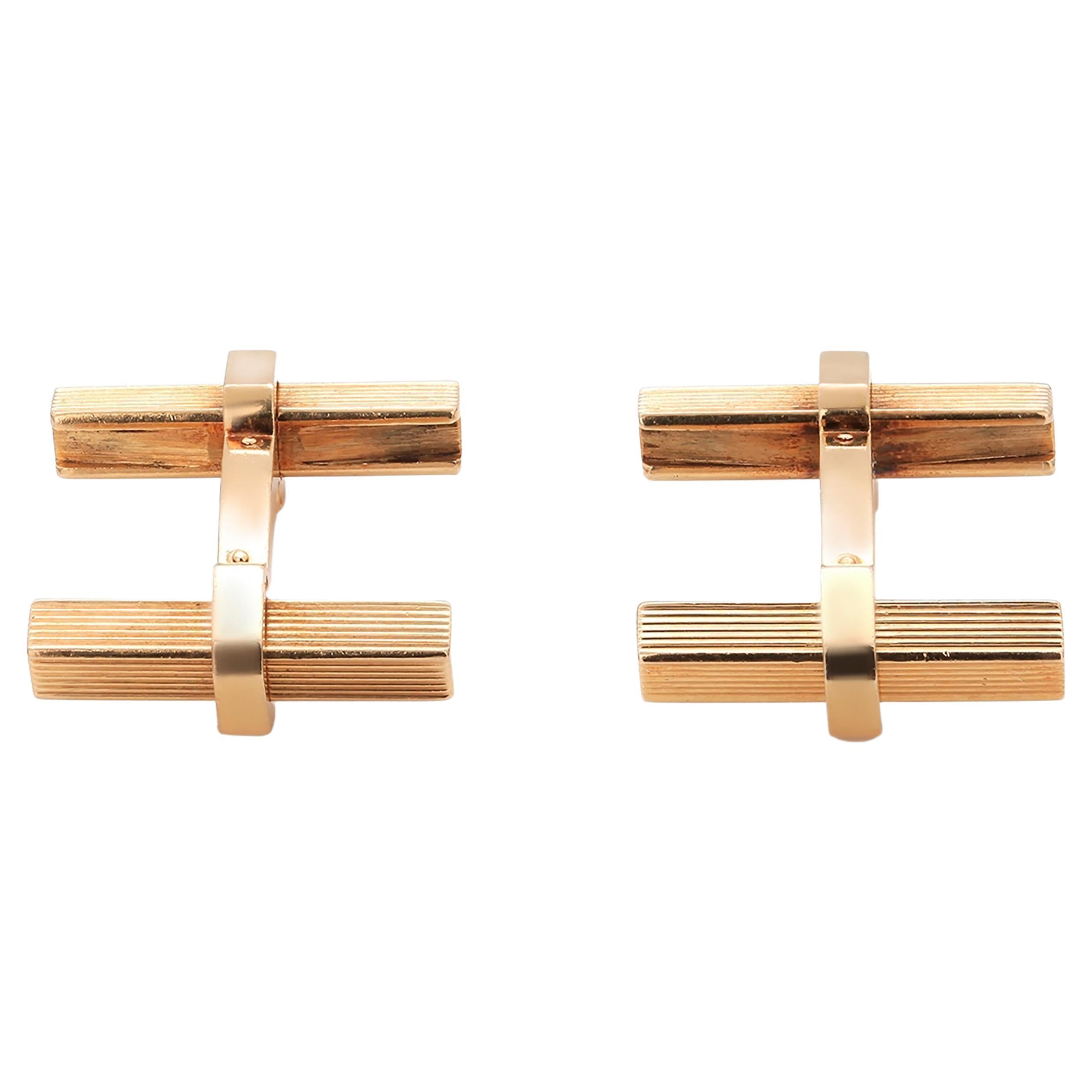 Vintage French 1950s Yellow Gold Bird Cufflinks For Sale at 1stDibs