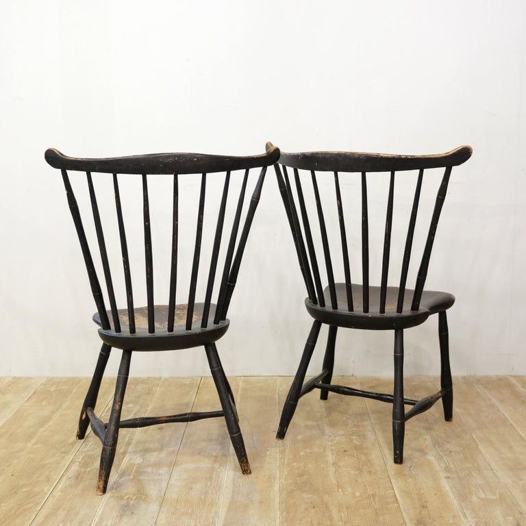 18th Century American Comb Back Windsor Side Chairs, New England ...