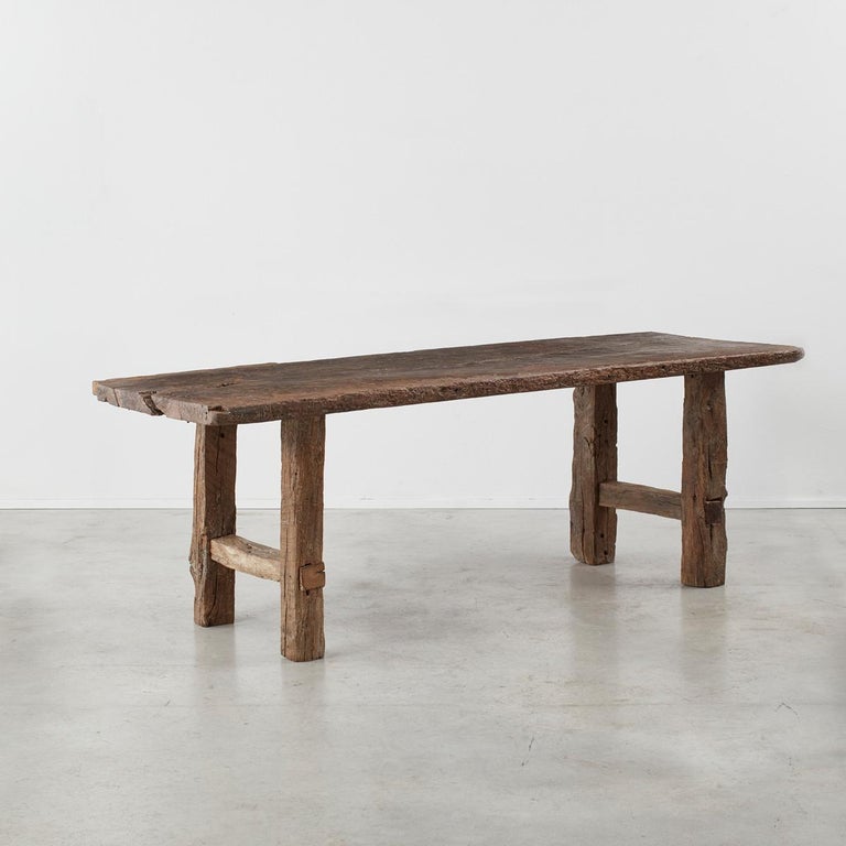 Eighteenth-Century Rustic Antique Cantabrian Slab Table For Sale at 1stDibs