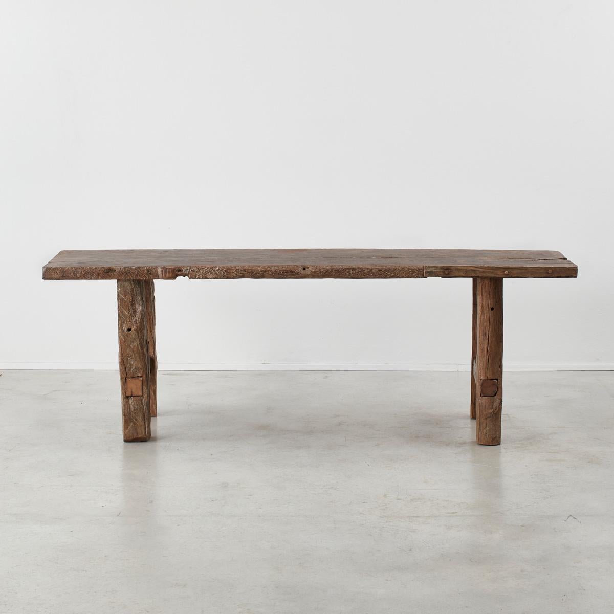 Eighteenth-Century Rustic Antique Cantabrian Slab Table For Sale at 1stDibs