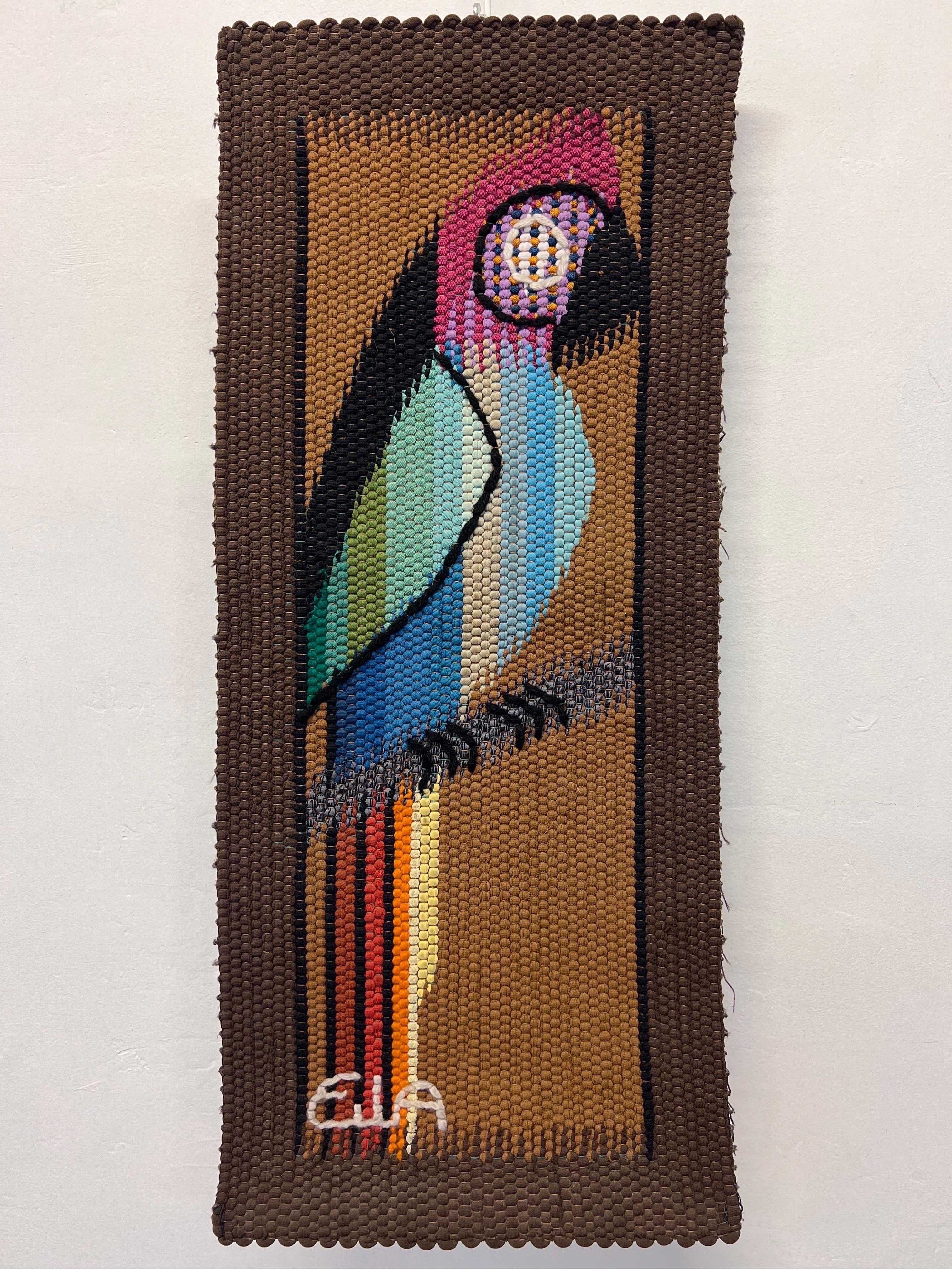 Eila Ampula Brazilian Modern Parrot Wall Art Tapestry For Sale at 1stDibs