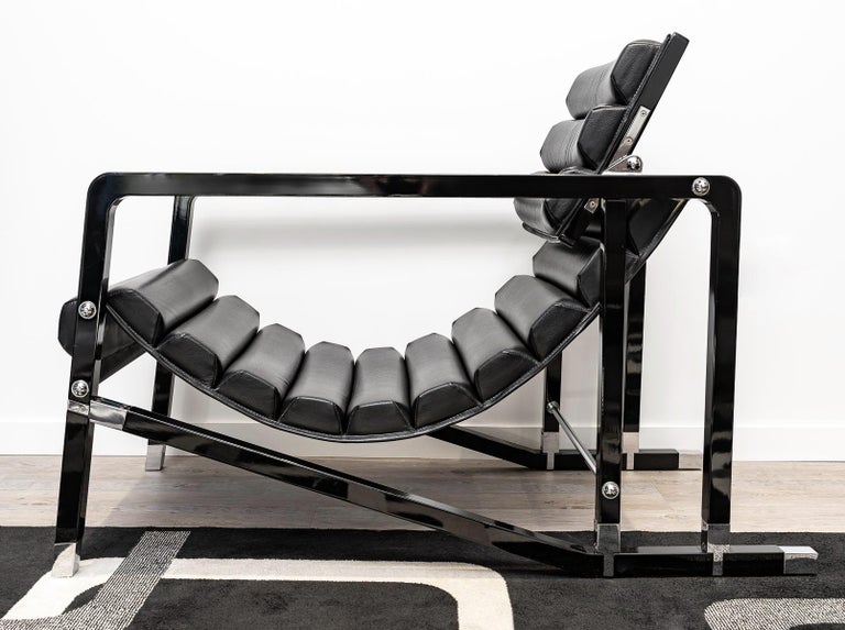 Eileen Grey, Ecart International, Transat Armchair Black Leather ...