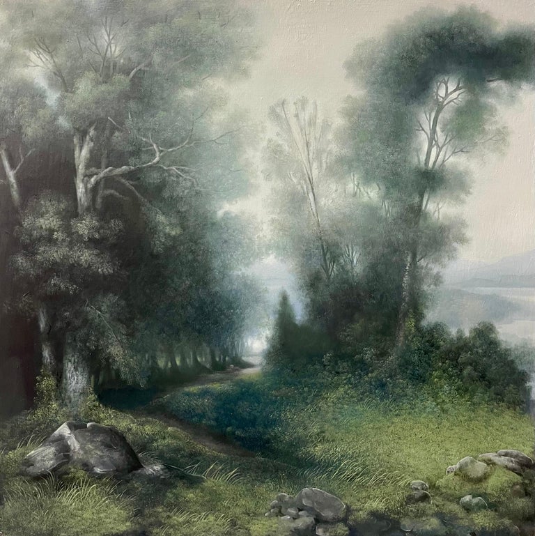 Eileen Murphy - Between the Veils, surrealist landscape oil painting ...