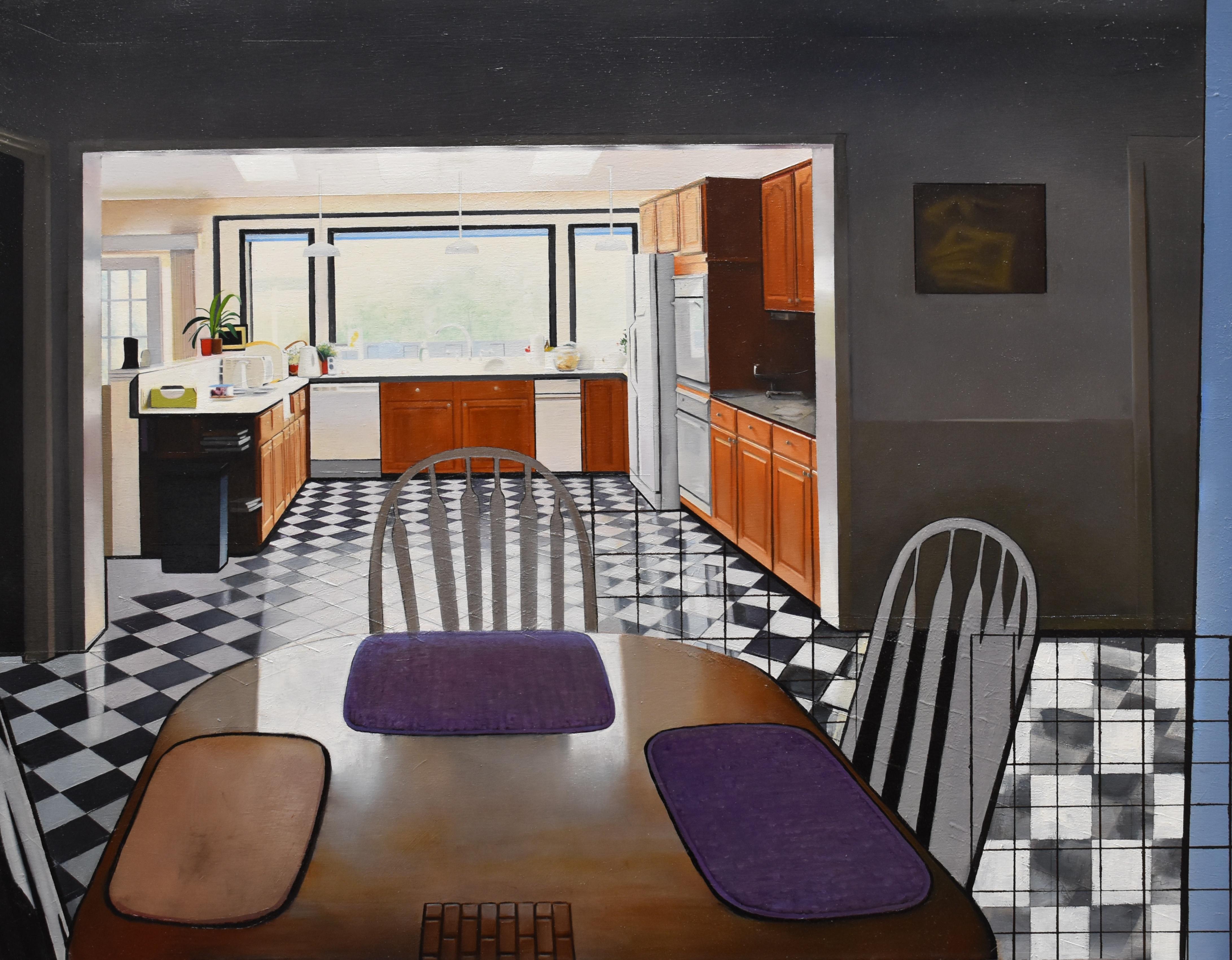 Eileen Murphy - Living Room (Contemporary Photo Realist Oil Painting of ...