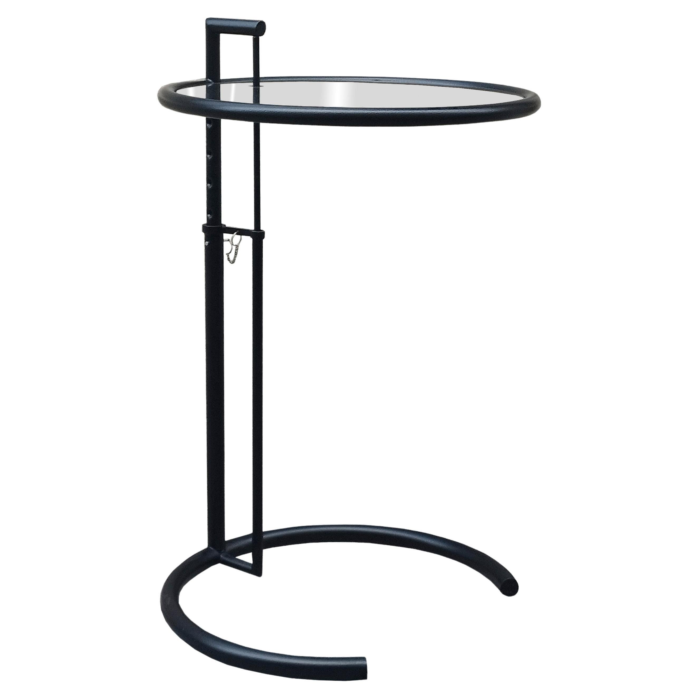 ClassiCon Adjustable Table E 1027 in Chrome and Crystal by Eileen Gray ...