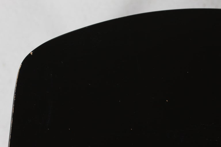 Ejvind A Johansson Black Stool Model No. J 63 for FDB Furniture Denmark ...