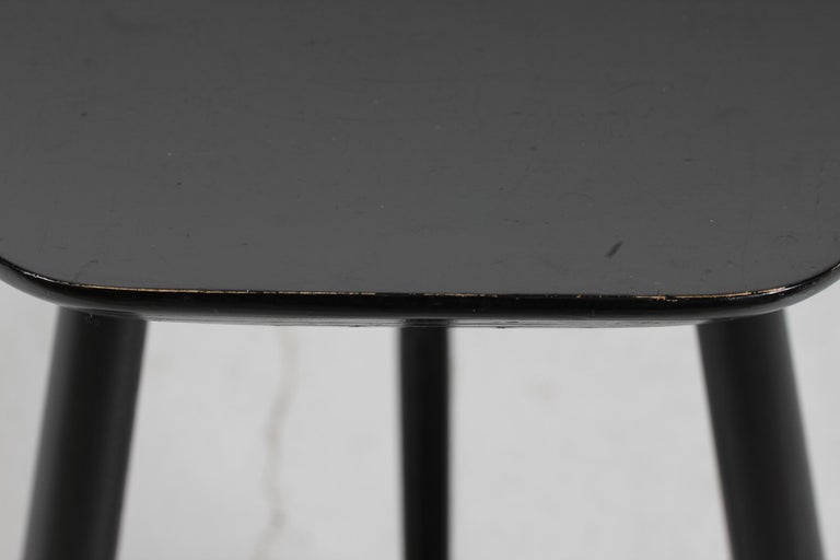 Ejvind A Johansson Black Stool Model No. J 63 for FDB Furniture Denmark ...
