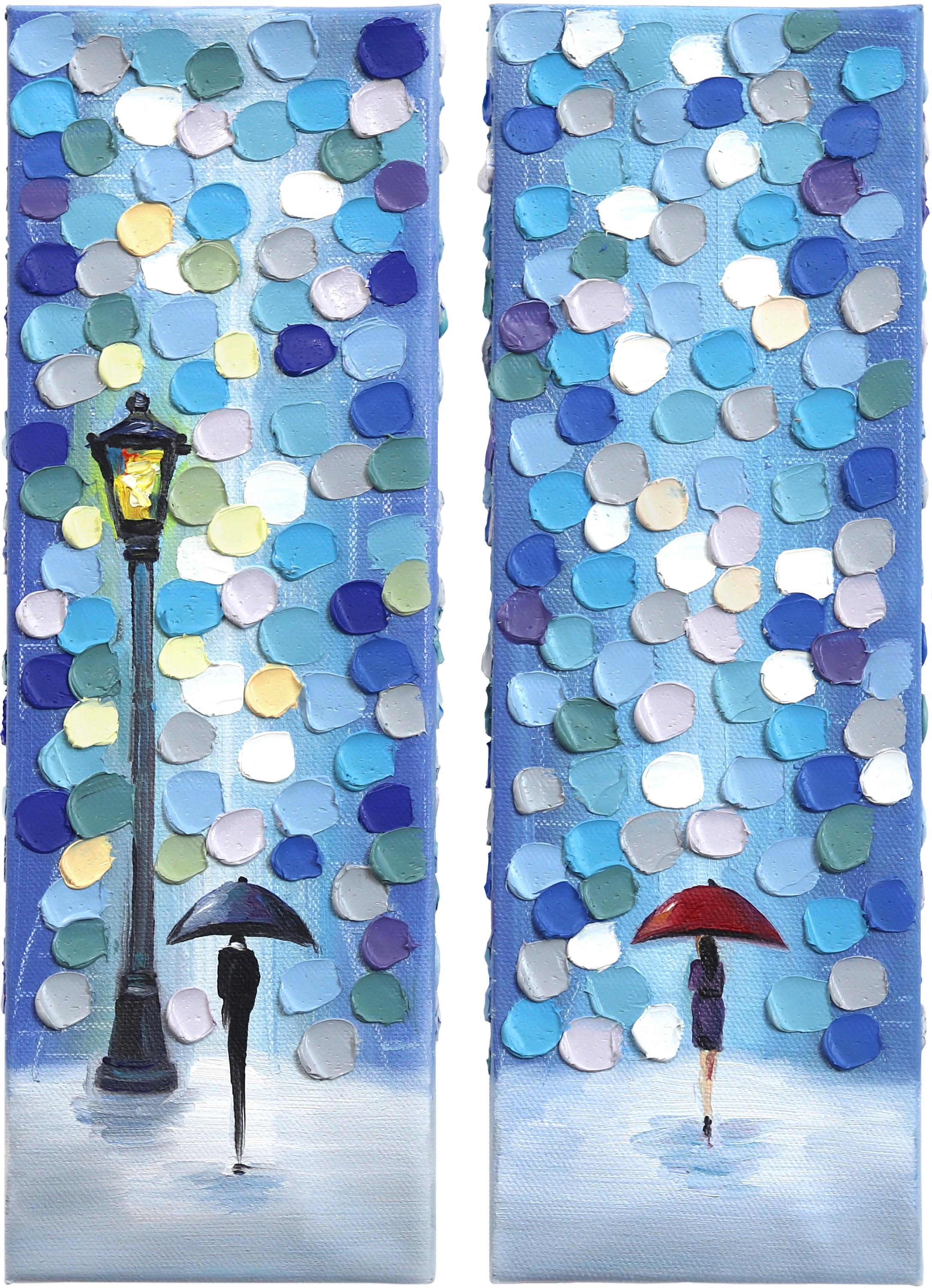 Ekaterina Ermilkina - Rainy Night Rendezvous (Diptych) - Original ...