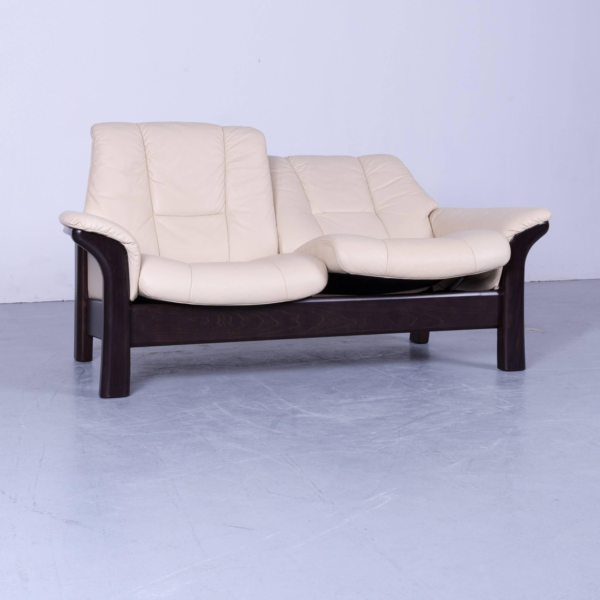 Ekornes Stressless Buckingham Sofa Beige Leather Two-Seat at 1stDibs ...