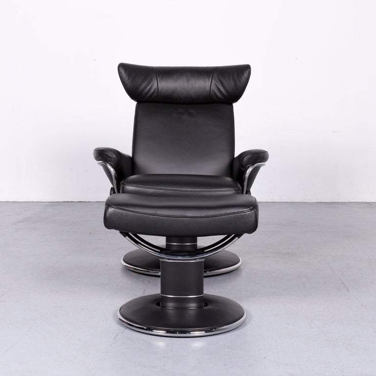 Ekornes Stressless Jazz Designer Leather Office Chair Black at 1stDibs