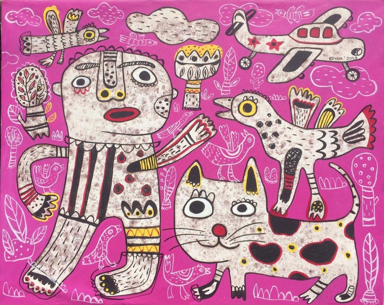 Ekwan Marianto - With My Bird And Cat For Sale at 1stDibs