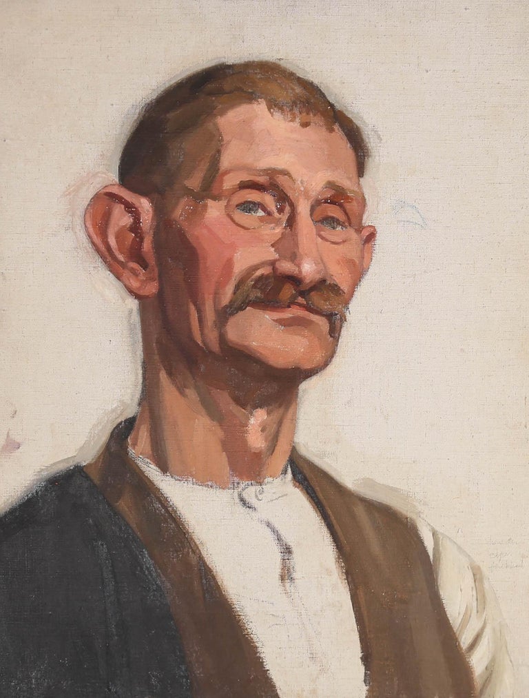 E.L. Edwards - E.L. Edwards - Mid 20th Century Oil, A Friendly Face For ...