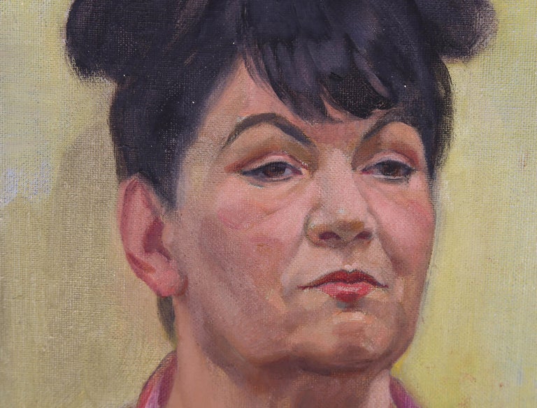 E.L. Edwards - E.L. Edwards - Mid 20th Century Oil, Pouting In Pink For ...