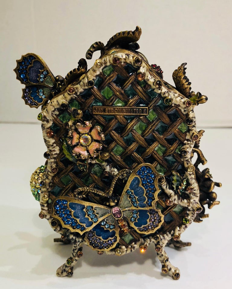 Elaborate Jay Strongwater English Garden Jeweled Enamel Fruit Trellis ...