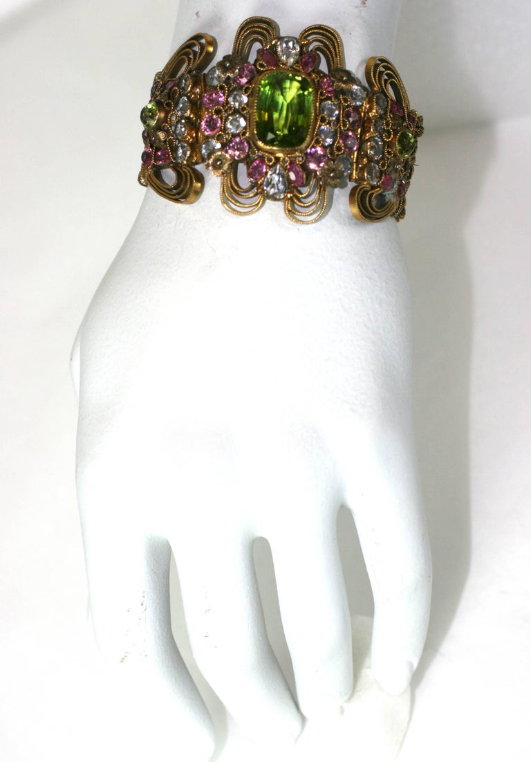 Elaborate Jeweled Hobe Bracelet at 1stDibs | jeweled bracelet