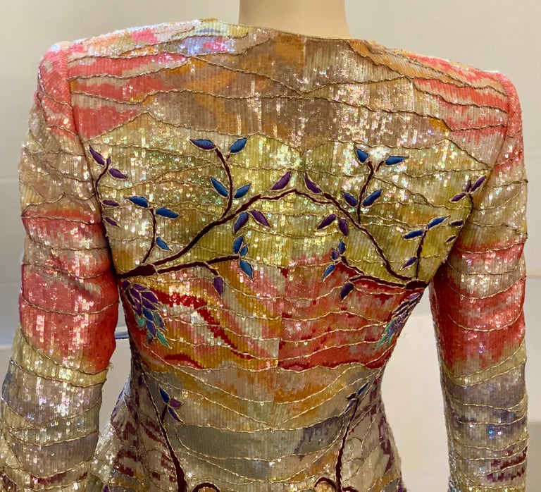 Very Elaborate Custom Couture Jeweled and Sequined Evening Jacket at ...