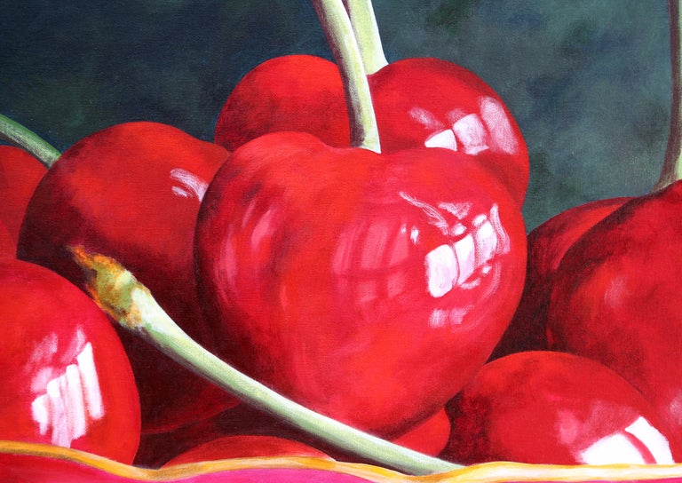 Elaine Clarfield-Gitalis - Cherries in a Teacup For Sale at 1stDibs