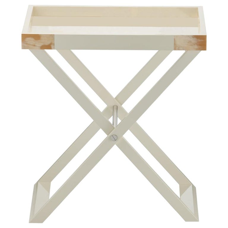 Elba Butlers Serving Table in Wood with Corno Italiano Inlays, Mod ...