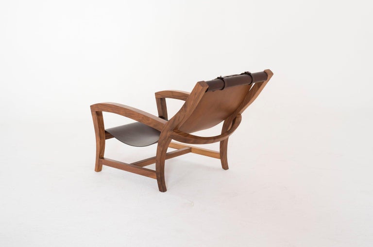 Elba, Deckchair Inspiration, Leather and Canaletto Walnut Indoor Lounge ...