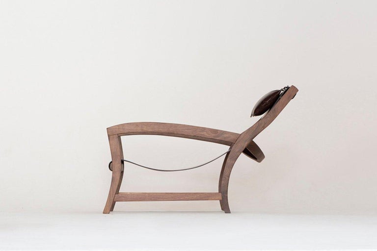 Elba, Deckchair Inspiration, Leather and Canaletto Walnut Indoor Lounge ...