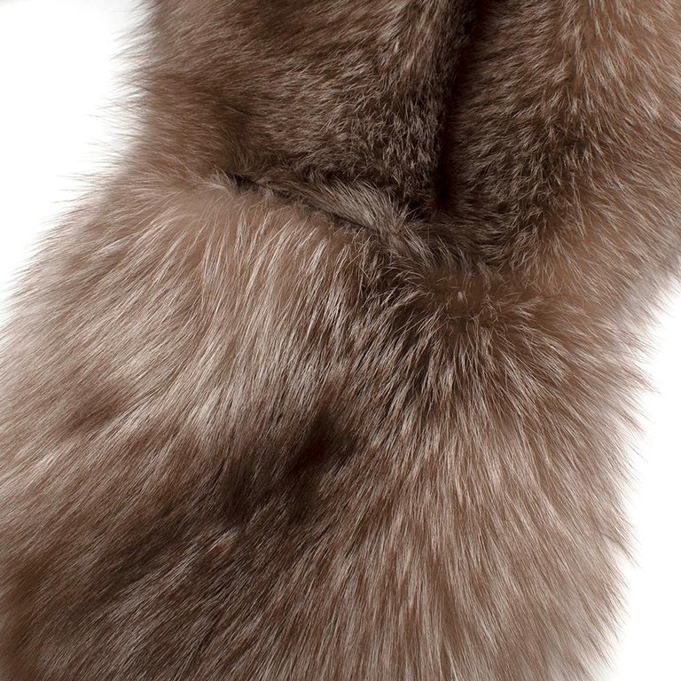 Elcom Beige Fox Fur Wrap Stole For Sale at 1stDibs