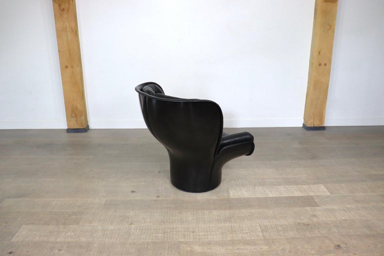 Elda Lounge Chair Black Edtion by Joe Colombo for Comfort Italy, 1970s ...