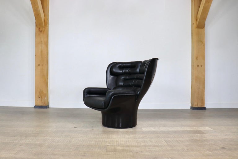 Elda Lounge Chair Black Edtion by Joe Colombo for Comfort Italy, 1970s ...