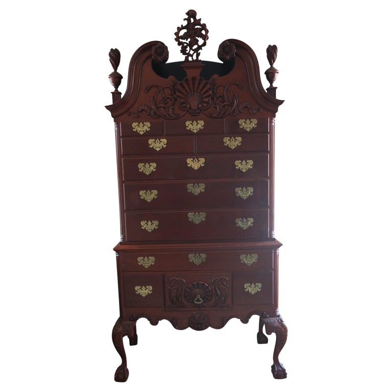 Eldred Wheeler Philadelphia Cherry Highboy with Finial For Sale at 1stDibs