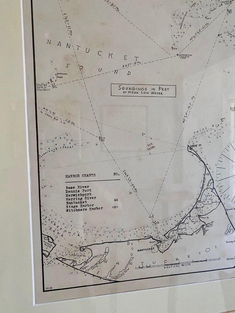 Eldridge Chart of Nantucket Sound – East, circa 1920 For Sale at 1stDibs