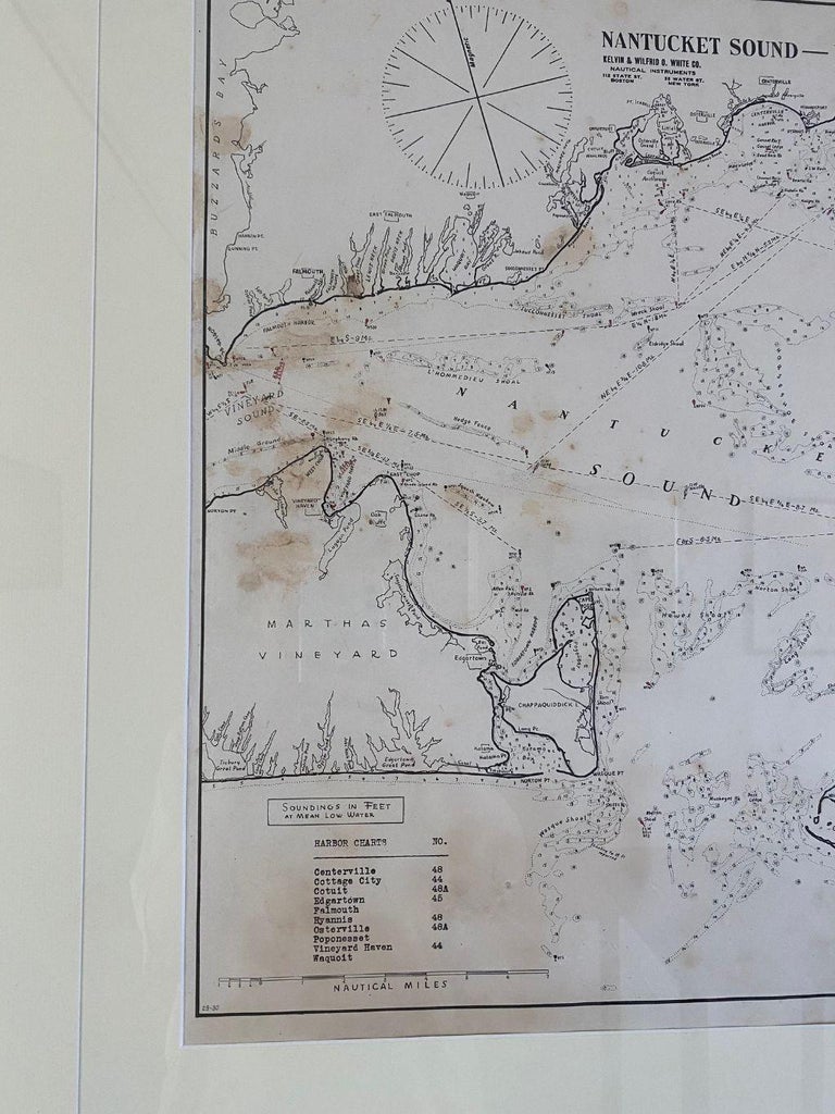 Eldridge Chart of Nantucket Sound – West, circa 1920 For Sale at 1stDibs