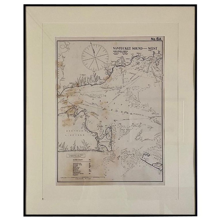 Eldridge Chart of Nantucket Sound – West, circa 1920 For Sale at 1stDibs