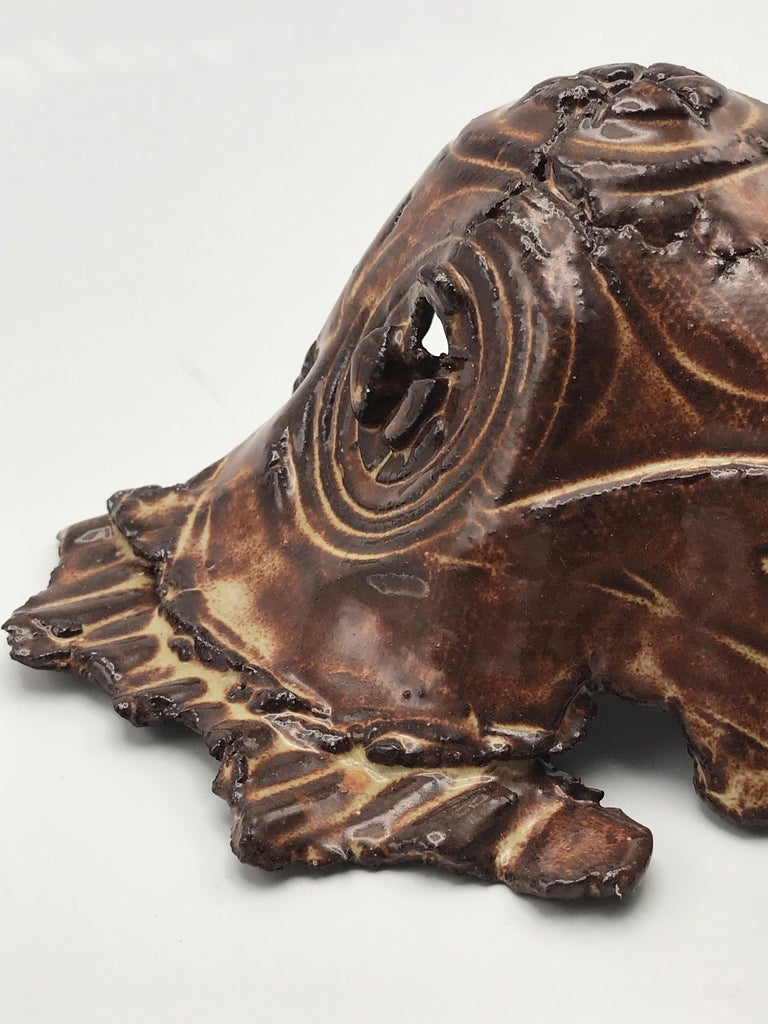 Eleanor Aldrich - CERAMIC MASK (Brown) - 5.5 x 6.5 - Ceramic and Brown ...