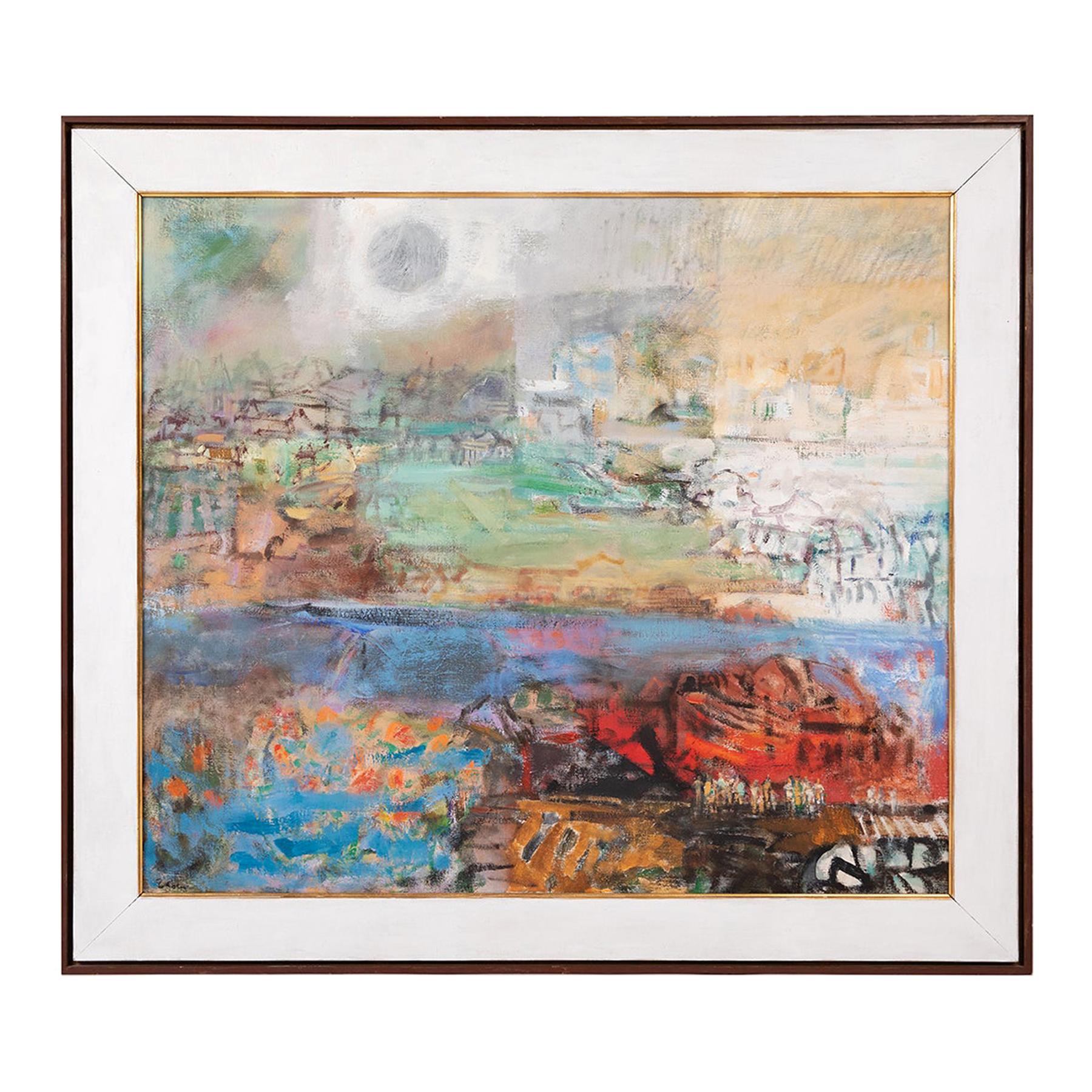 Eleanor Coen Expressionist Urban Landscape Painting For Sale at 1stDibs